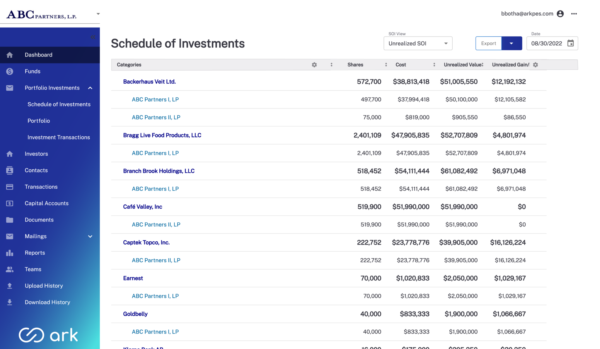 Ark | Private Capital Fund Admin Platform